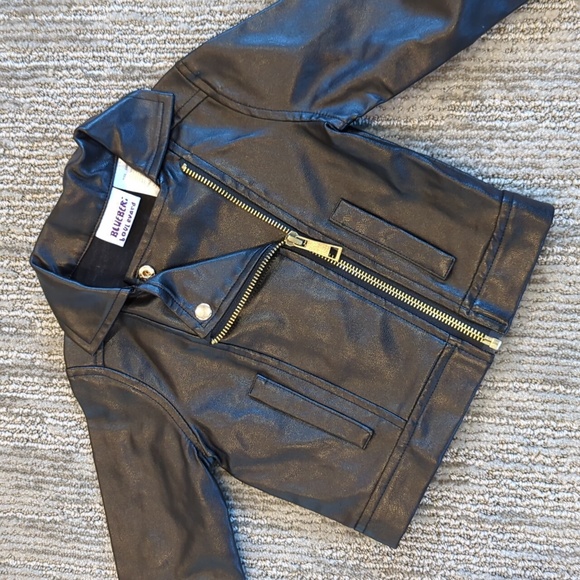 Blueberi Boulevard | Jackets & Coats | Black Leather Jacket Manmade ...